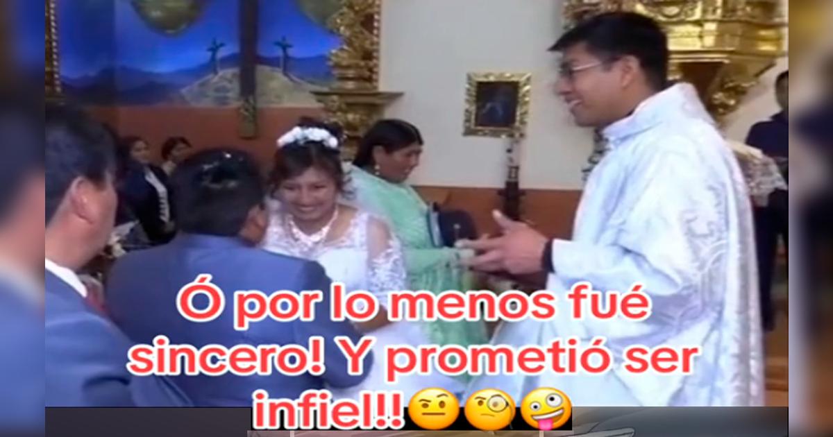 TikTok viral | Novio promete ser infiel en plena boda y usuarios reaccionan: “Los nervios lo ...