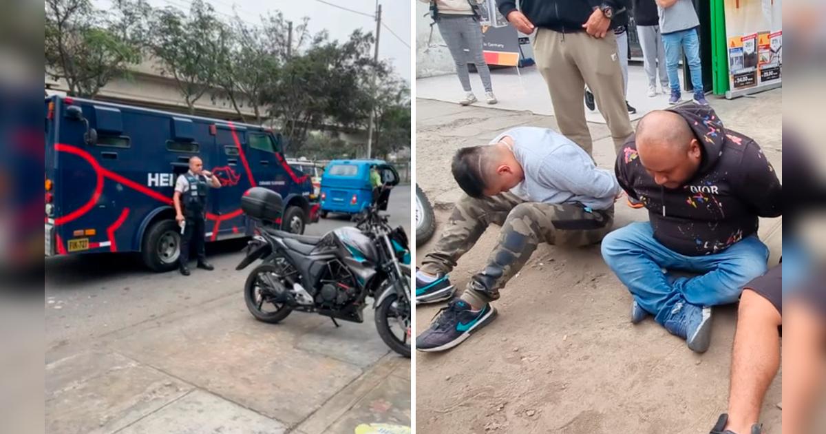 SJL: policías capturan a 4 delincuentes que iban a asaltar camión de ...