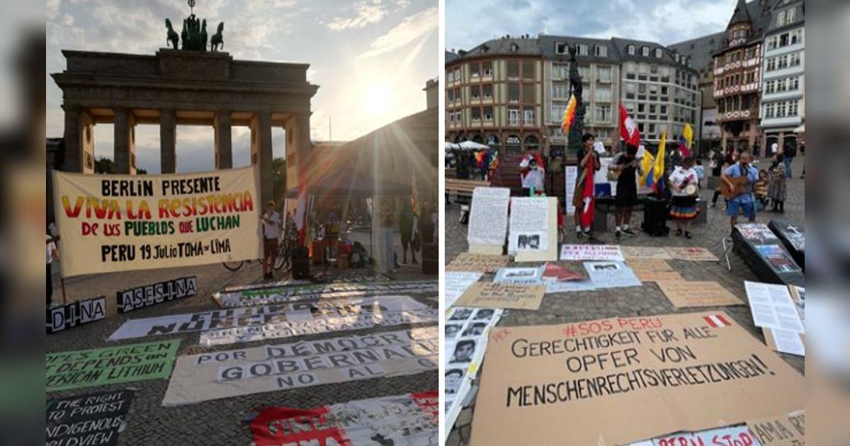 Marcha Nacional: peruanos en el extranjero apoyan moviliación contra el gobierno de Dina ...