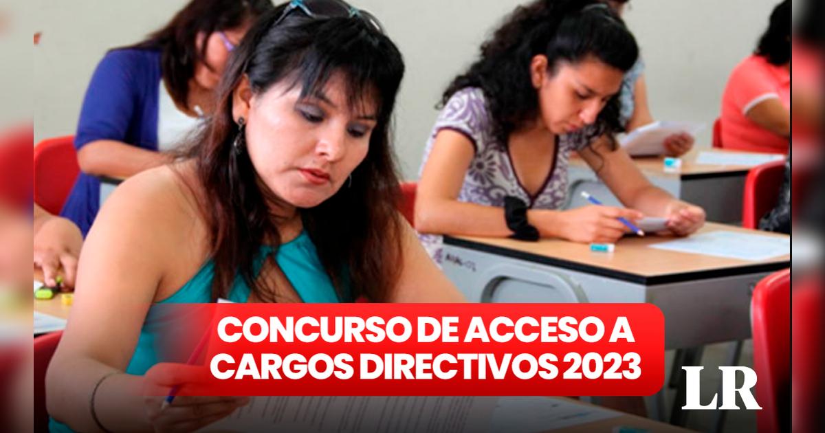 Resultados finales del examen de Acceso a cargos directivos y especialistas: revisa aquí los ...