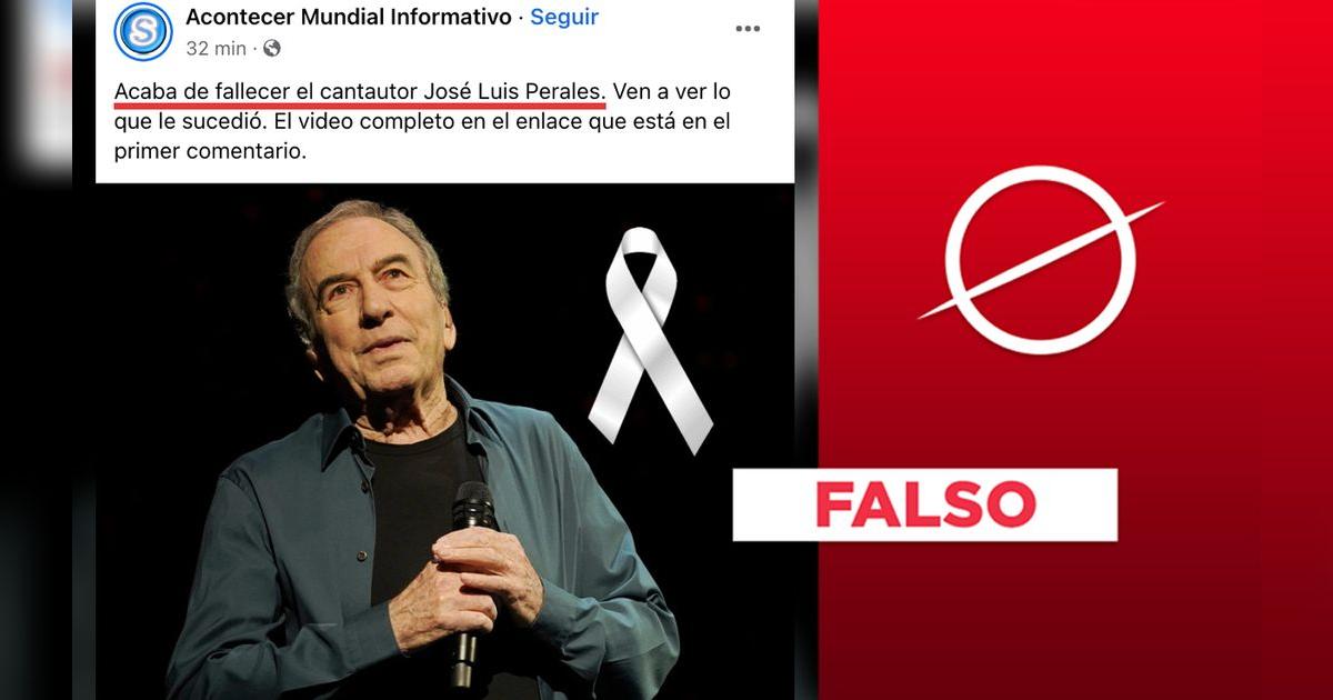 Es falso que José Luis Perales haya muerto: es un bulo de internet