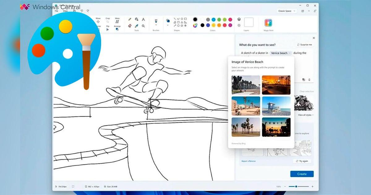 Microsoft revolucionará Paint con la inteligencia artificial generativa ...