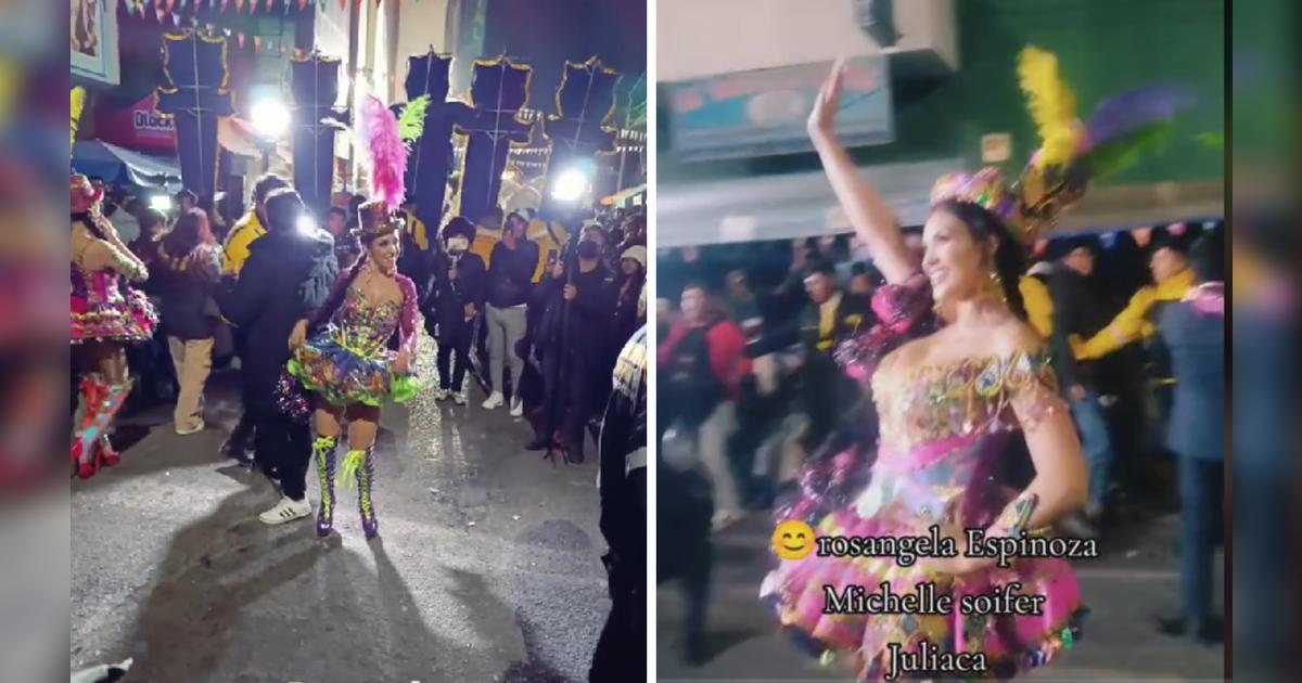 Puno | Rosángela Espinoza y Michelle Soifer deleitaron en pasacalle de ...