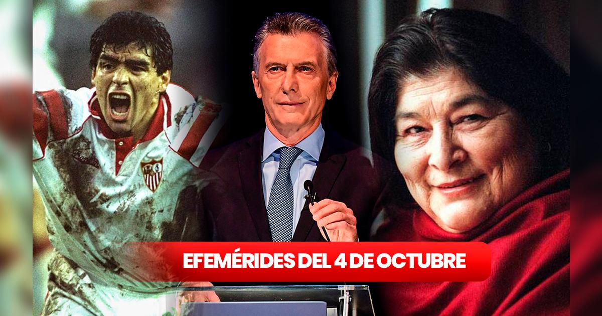 Efemérides del 4 de octubre: ¿qué se celebra HOY en Argentina? | Efemérides del día de hoy ...