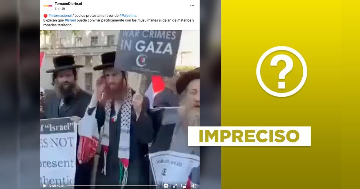 Video de judíos apoyando a Palestina fue grabado antes del conflicto actual