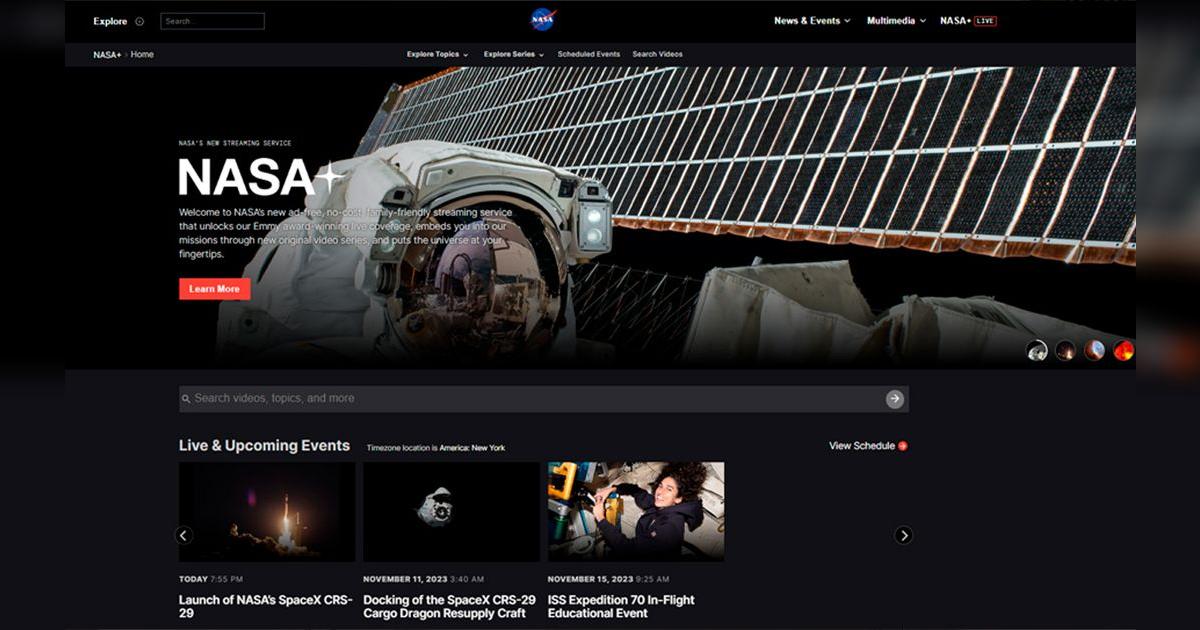 NASA+ está disponible: ¿qué ofrece la plataforma de streaming gratuita ...