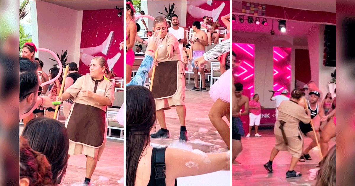 TikTok viral | Empleada de limpieza se roba el show y se pone a bailar ...