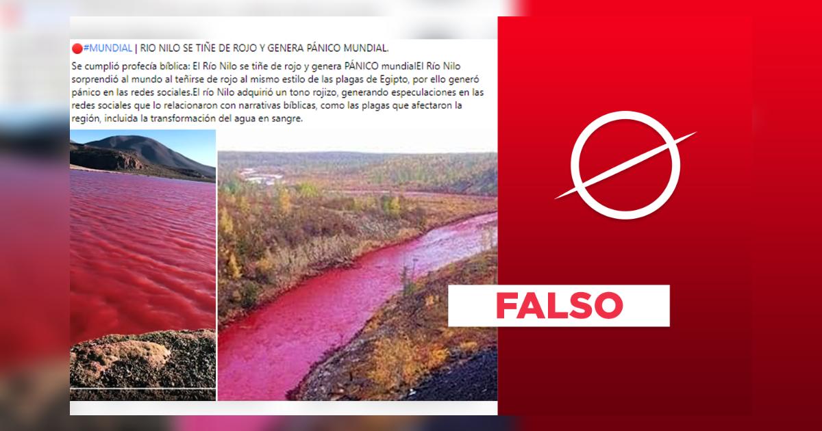 Imágenes no evidencian al río Nilo de color rojo en Egipto