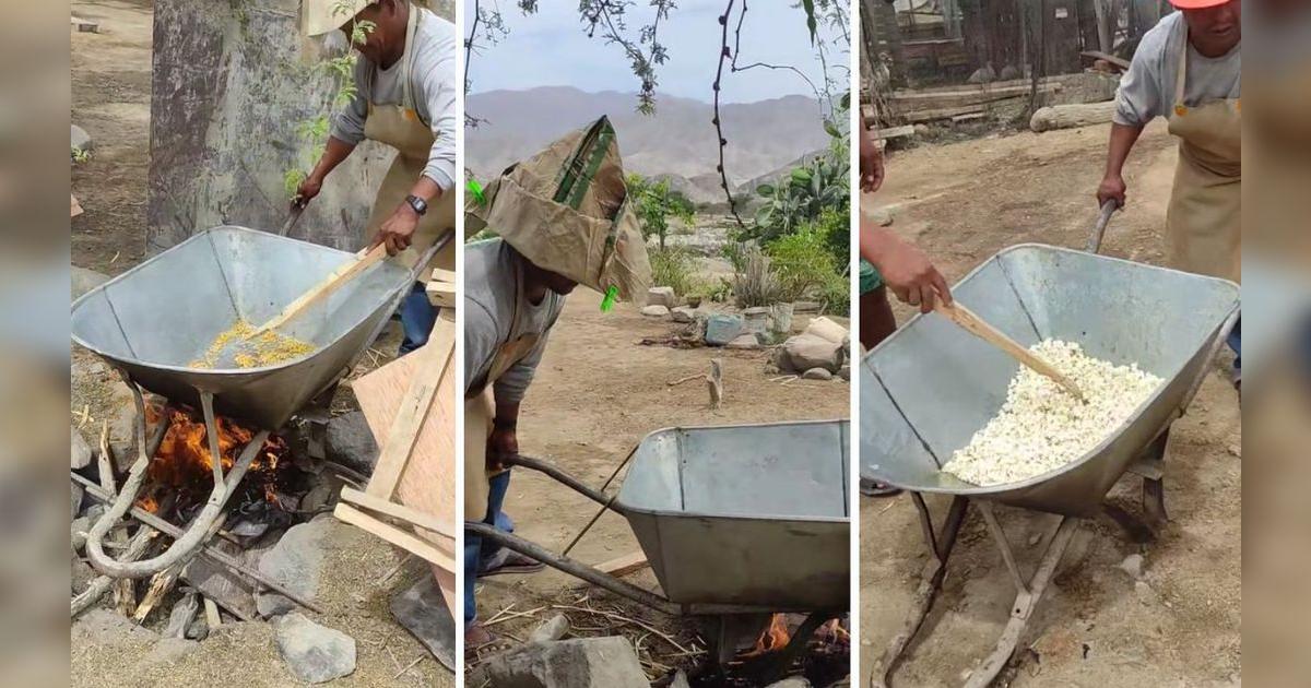 TikTok viral | Peruanos sorprenden al usar una carretilla para preparar ...