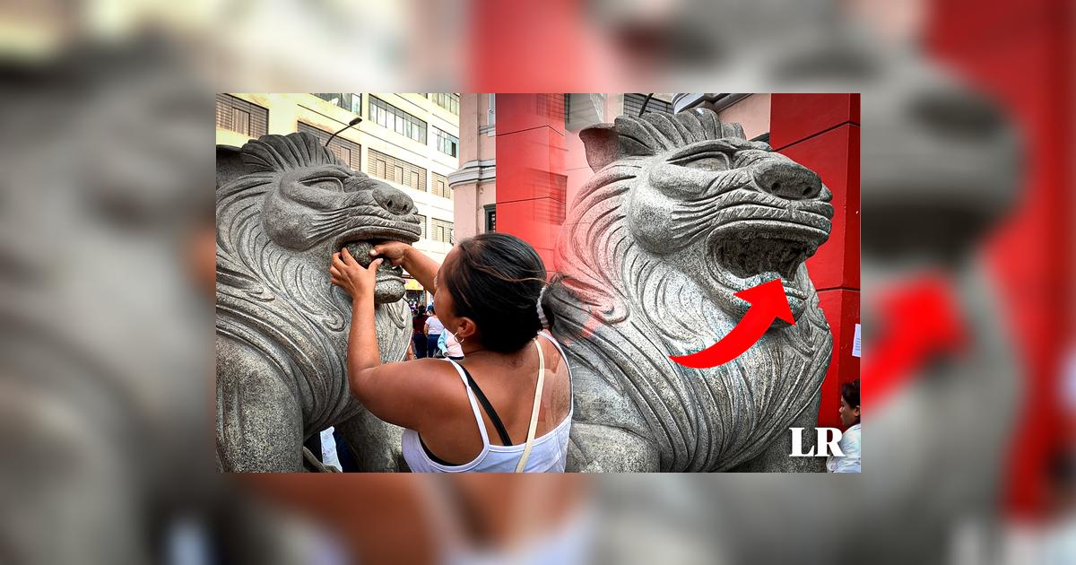 Cercado de Lima: denuncian que rompieron parte del monumento Los Leones ...