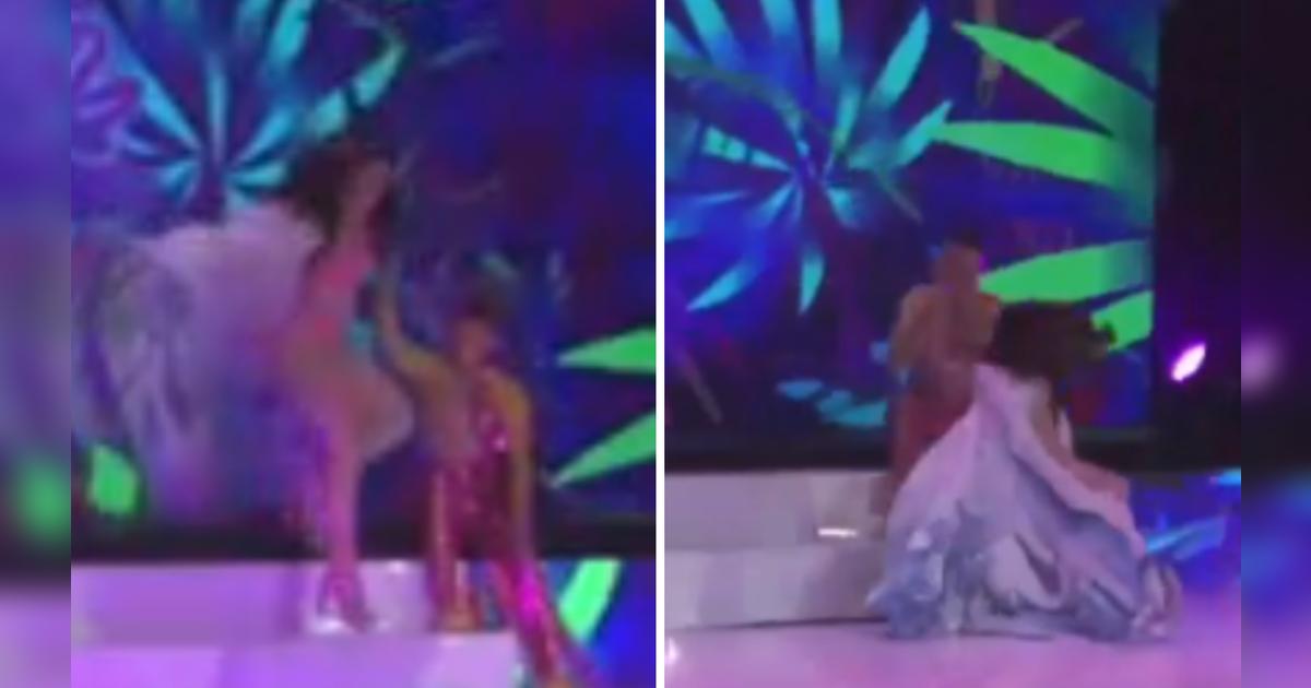Kyara Villanella tropieza en su presentación final del Miss Teen Universo 2023 y cae de las ...