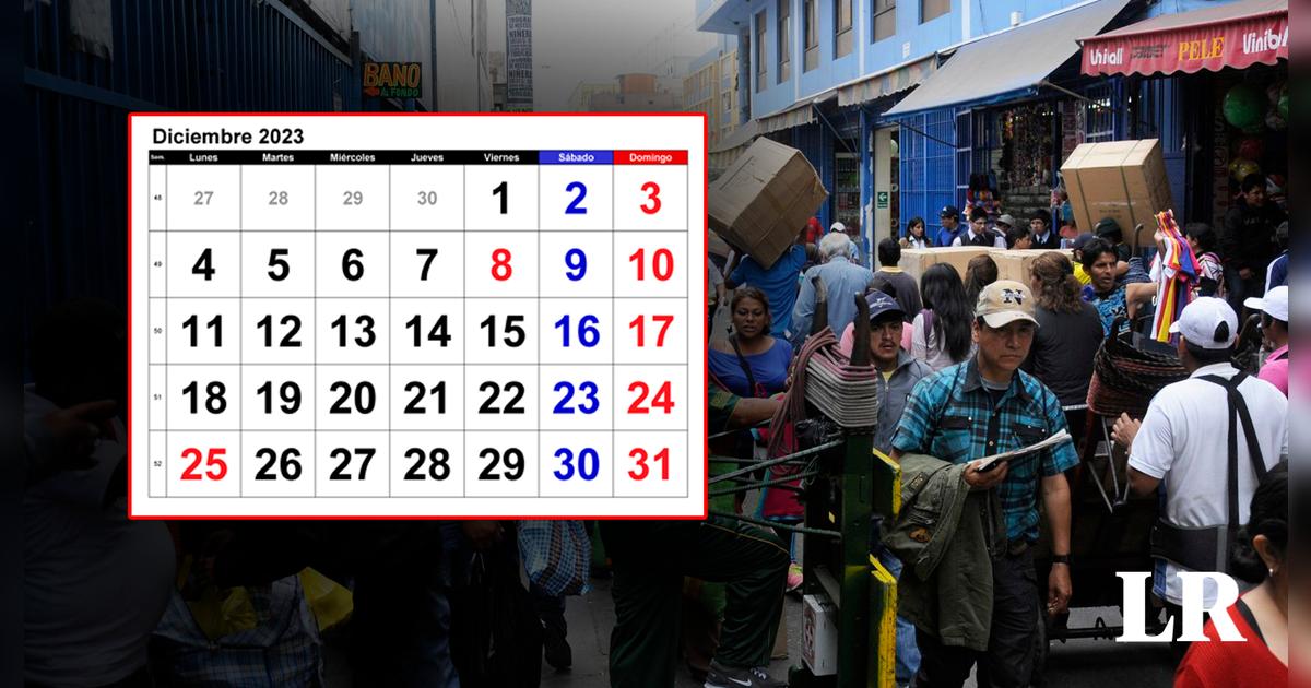 Feriados de diciembre 2023: ¿cuáles quedan este año? | Sociedad | La ...