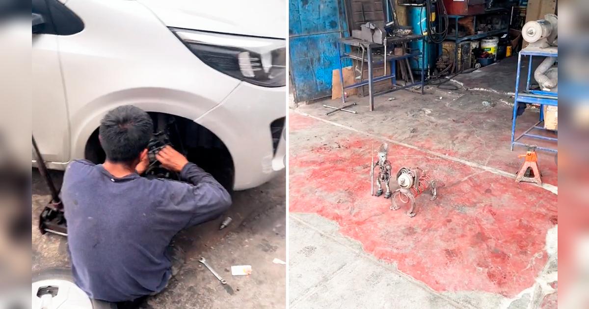TikTok viral | Mecánico fabrica su mascota de fierro y en redes la ...