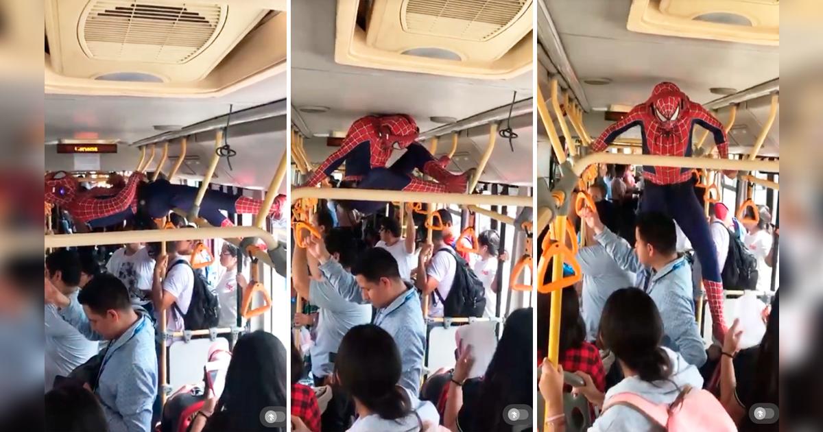 TikTok Viral | Hombre disfrazado de Spiderman tiene curiosa forma de ...