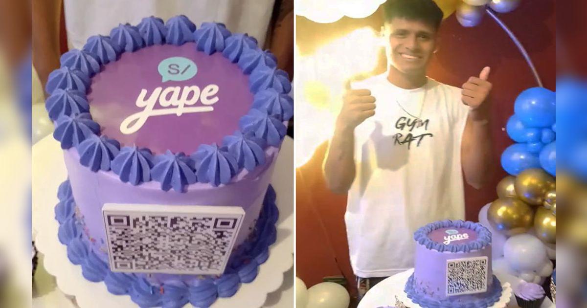 Joven es viral tras festejar su cumpleaños con temática de Yape y torta ...