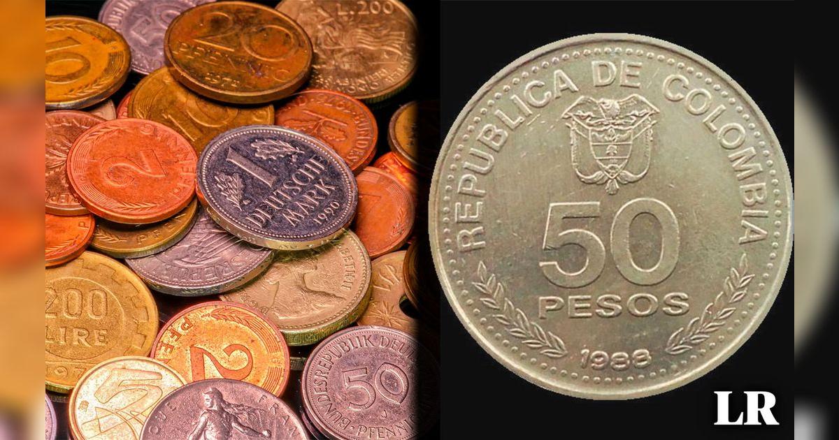 Monedas de colección colombianas | Monedas de 50 pesos con valor de ...