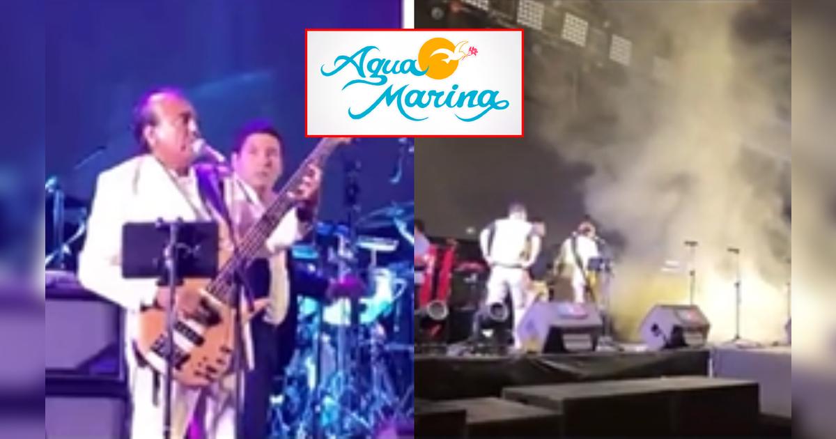 Agua Marina detuvo concierto en vivo tras cortocircuito en la pantalla ...