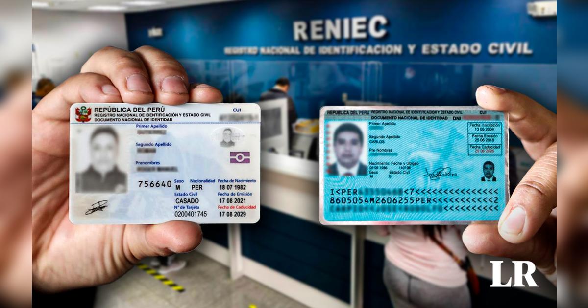 El Registro Nacional de Identidad (Reniec) anunció que se empezarán a ...