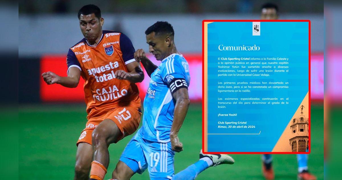 Yoshimar Yotún: Sporting Cristal confirmó duro diagnóstico del jugador ...