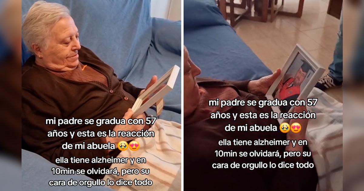 Adulta mayor con Alzheimer hace llorar a miles con su reacción al ver ...