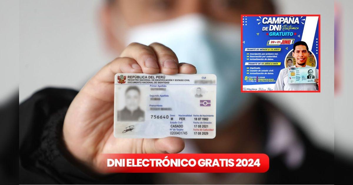 Campaña de DNI electrónico gratuito: conoce cómo obtenerlo del 18 al 24 de junio | campaña DNI ...