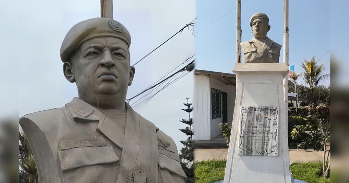 ¿Por qué se construyó el busto de Hugo Chávez en Ica? Escultura del ...
