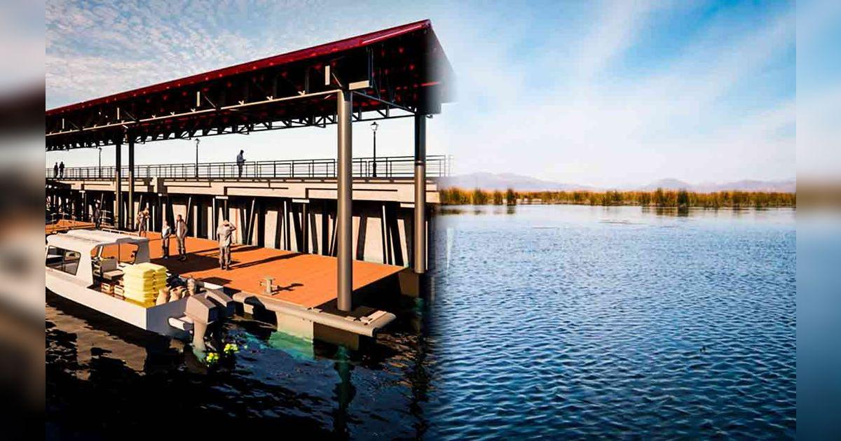 El embarcadero más grande de Puno se construye sobre el Lago Titicaca ...