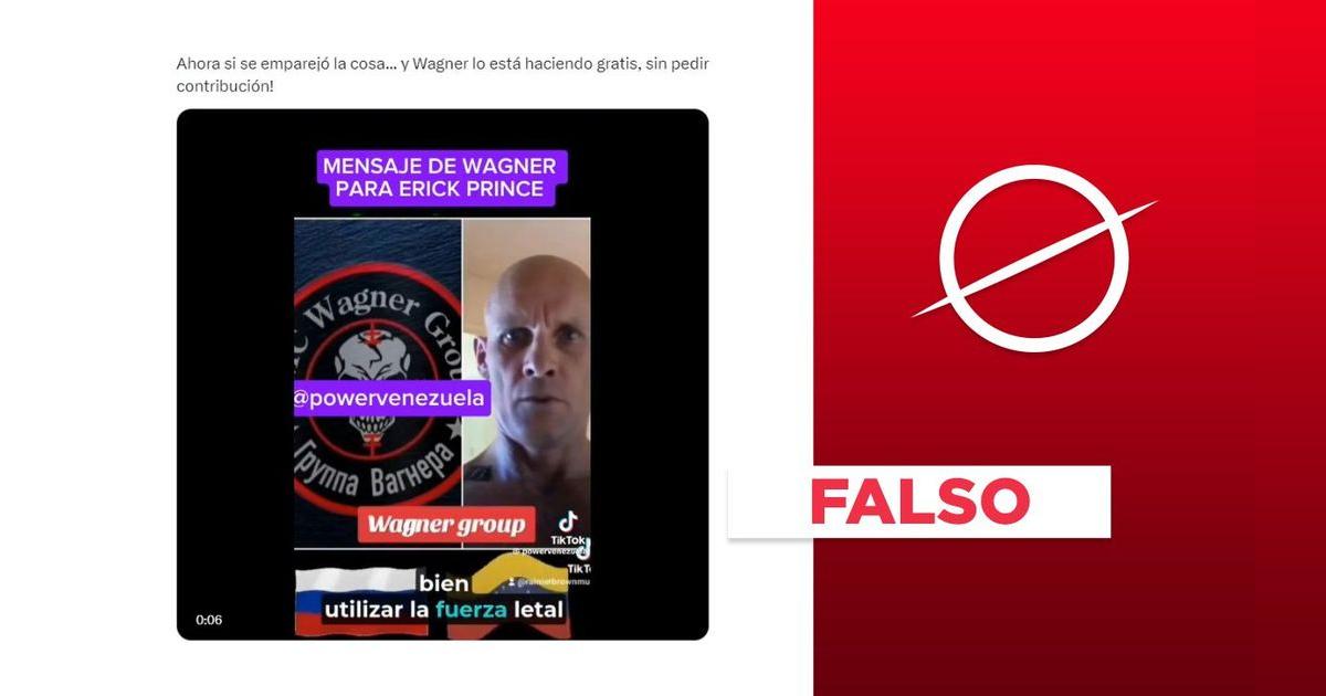 Grupo Wagner no lanzó reciente amenaza contra Blackwater si este interviene en Venezuela: es un ...