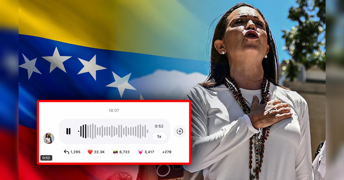 Se filtra supuesto audio de María Corina Machado tras la muerte de ...