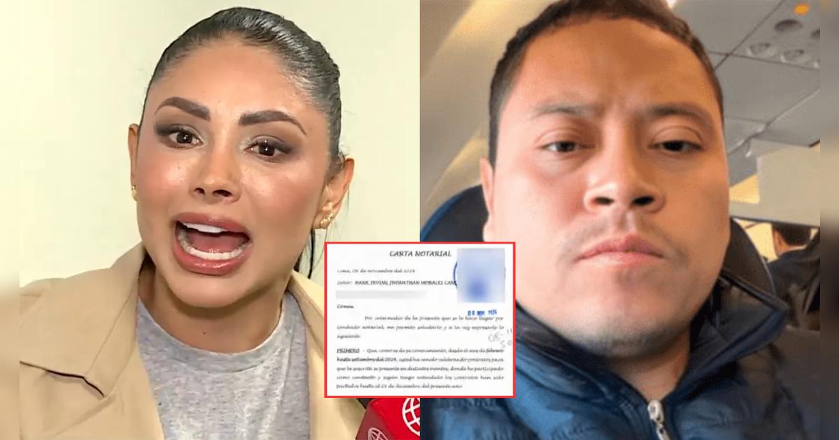 Pamela Franco envía carta notarial a su exmanager Irving Morales y le exige aclarar supuesta ...