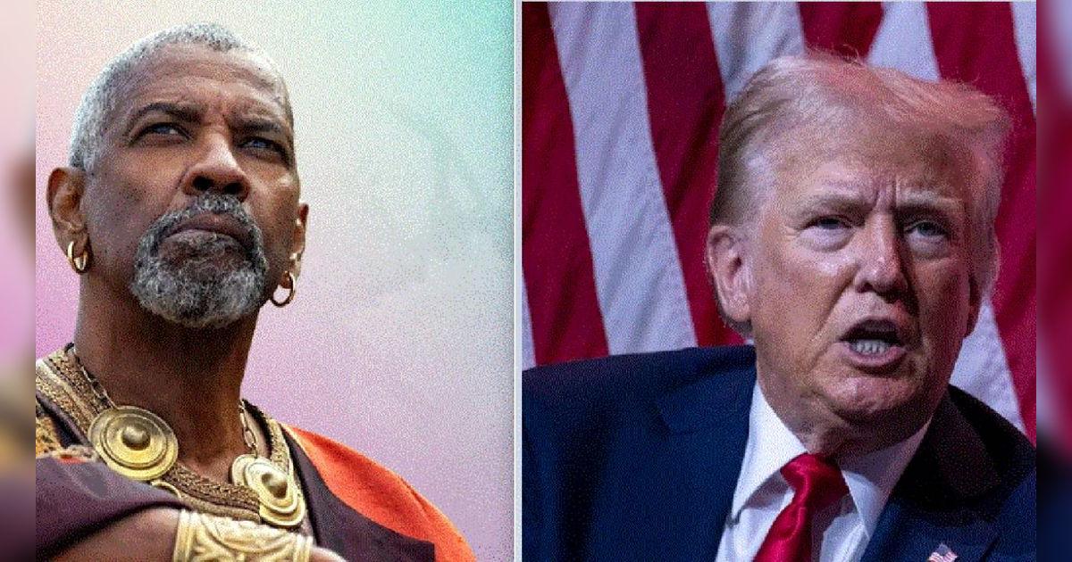 Comparan personaje de Denzel Washington en 'Gladiator II' con Donald ...