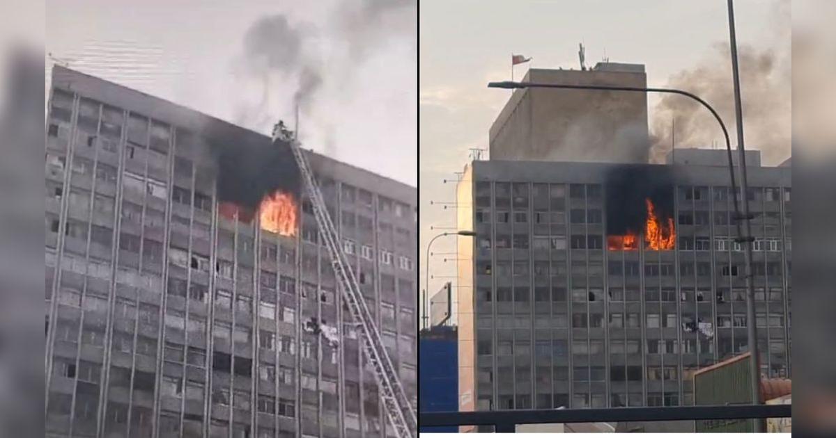 Cercado de Lima: registran incendio de gran magnitud en un edificio ...