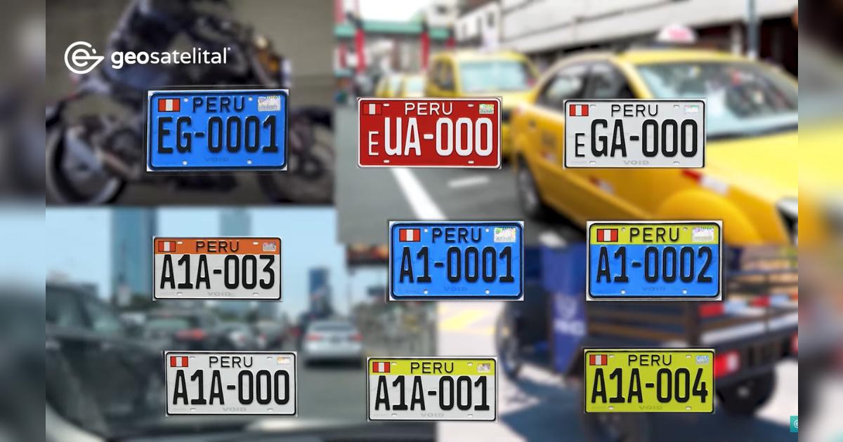 Significado del color de placas en Perú: ¿cómo se clasifican? | Datos ...