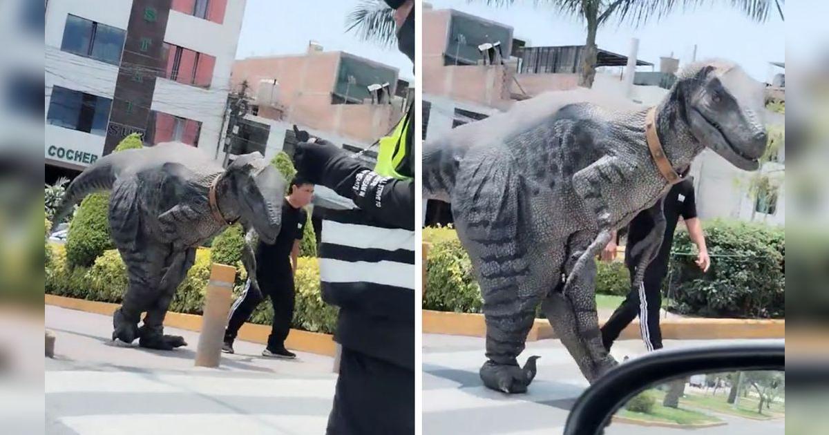 Captan a peruano paseando con ‘dinosaurio’ en Lima y usuarios bromean ...