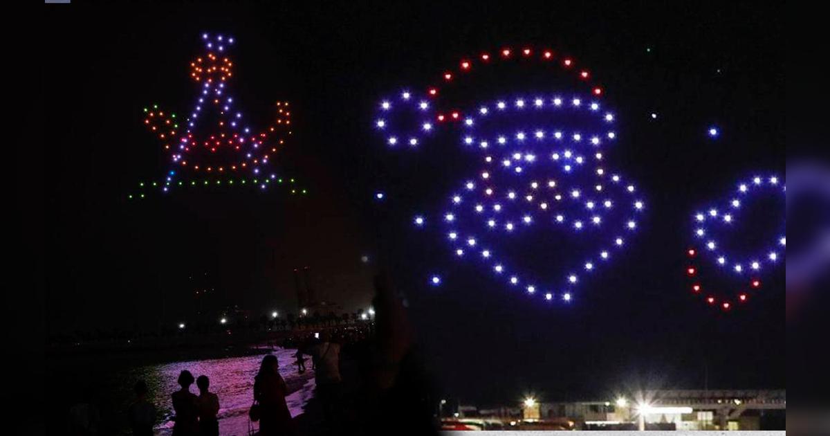 Navidad en Estados Unidos: show navideño con 5000 drones batió récord ...