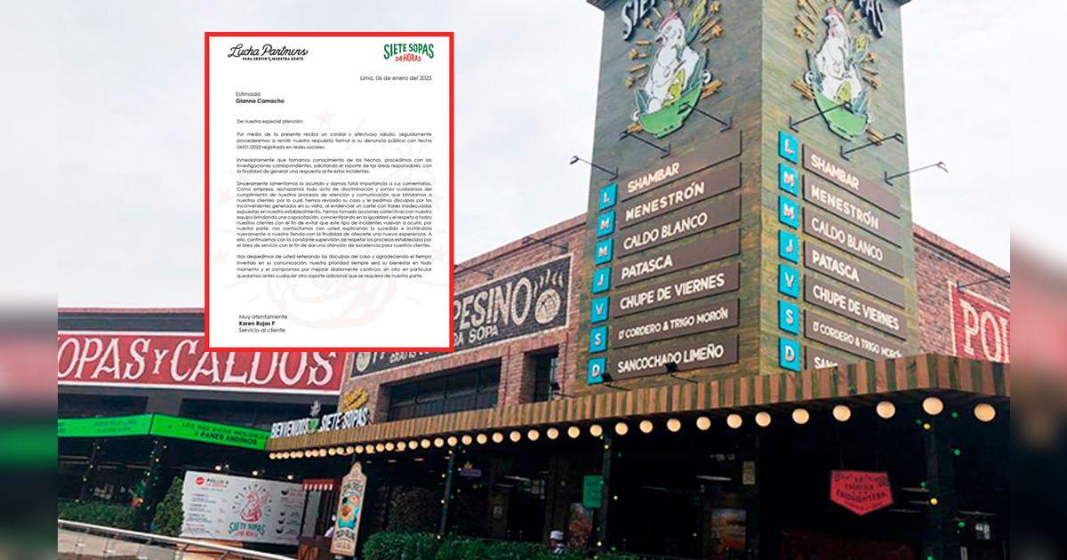 Siete Sopas tras denuncia por cartel transfóbico en uno de sus ...