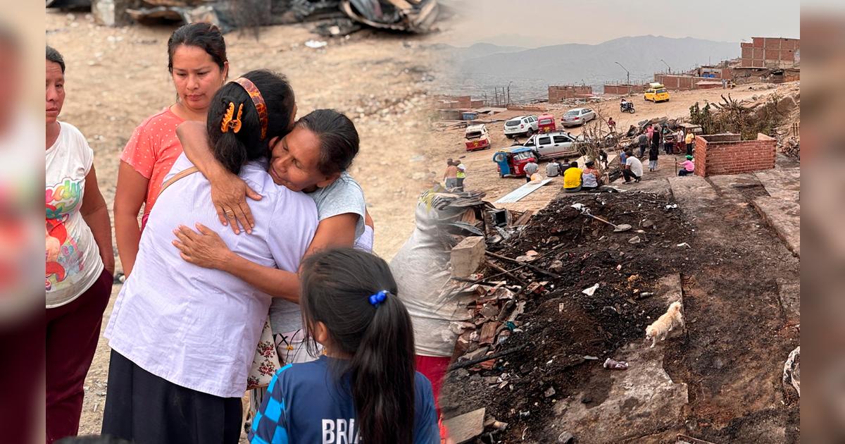 Ate | Fuerte incendio en Huaycán consume 4 casas y deja a familias en ...