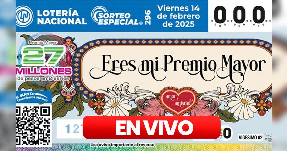 [Lotería Nacional] Resultados Sorteo Especial 296 EN VIVO HOY, 14 de ...