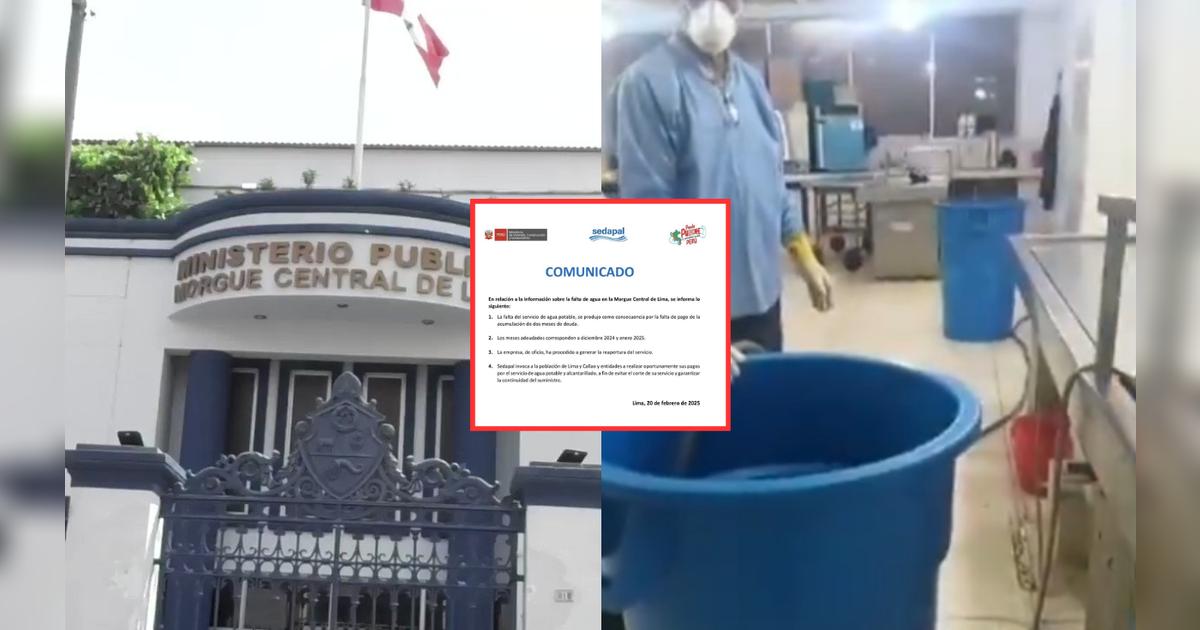 Sedapal corta agua en Morgue Central de Lima por deuda: cadáveres no ...
