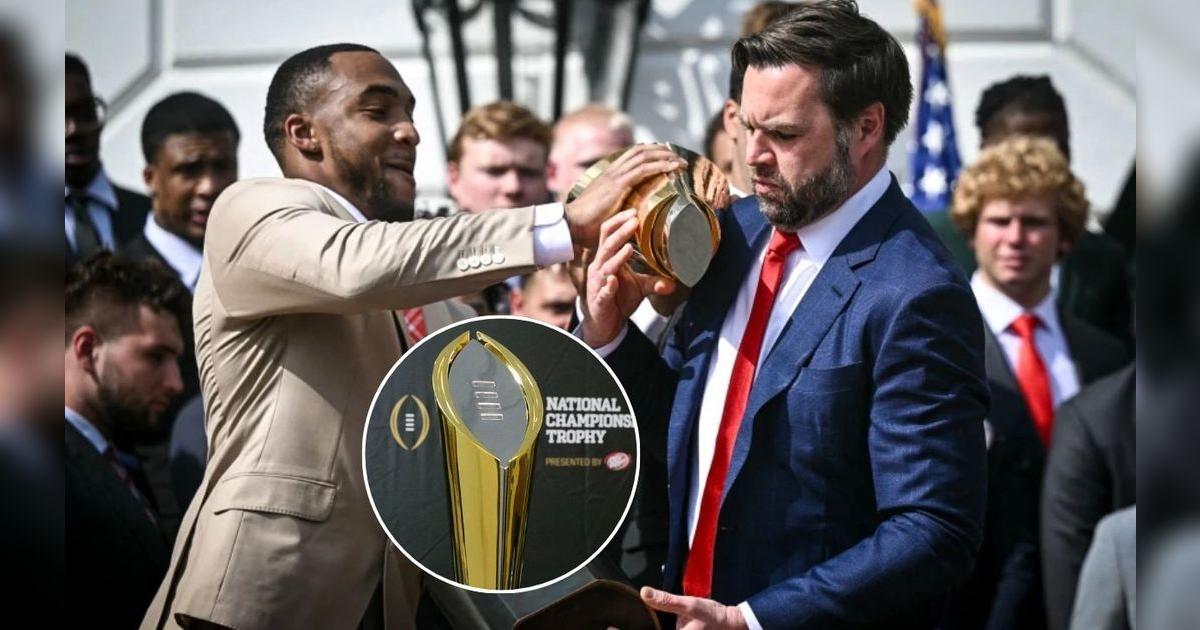 Vergonzoso momento: vicepresidente de EEUU, JD Vance, rompe trofeo de ...