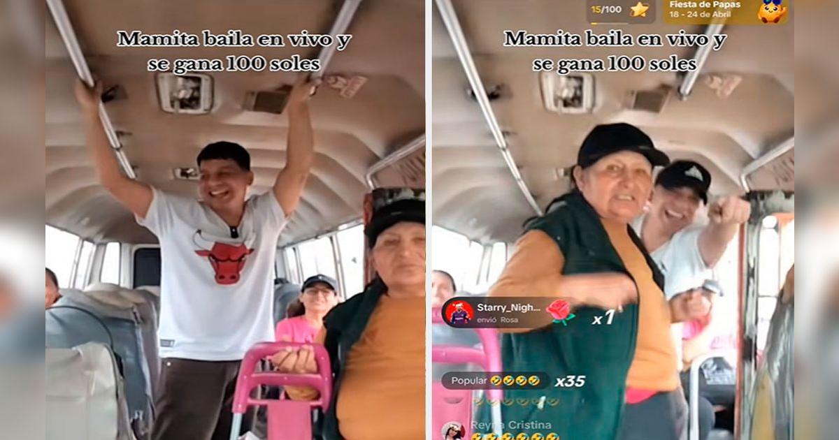 Streamer hace bailar a adulta mayor por S/100 dentro de bus de Lima ...