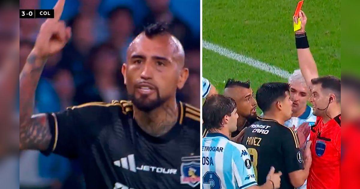 Arturo Vidal vio la roja por insólitos gestos a la hinchada de Racing y ...