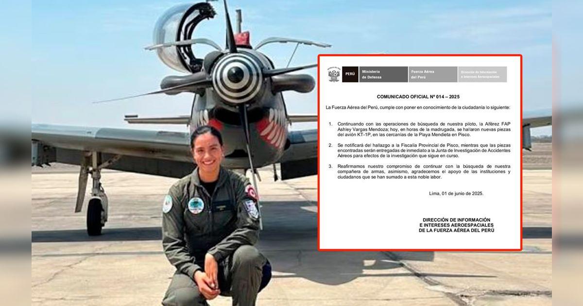 FAP encuentra nueva pieza de la nave de la piloto Ashley Vargas en Pisco | hnews | Sociedad | La ...