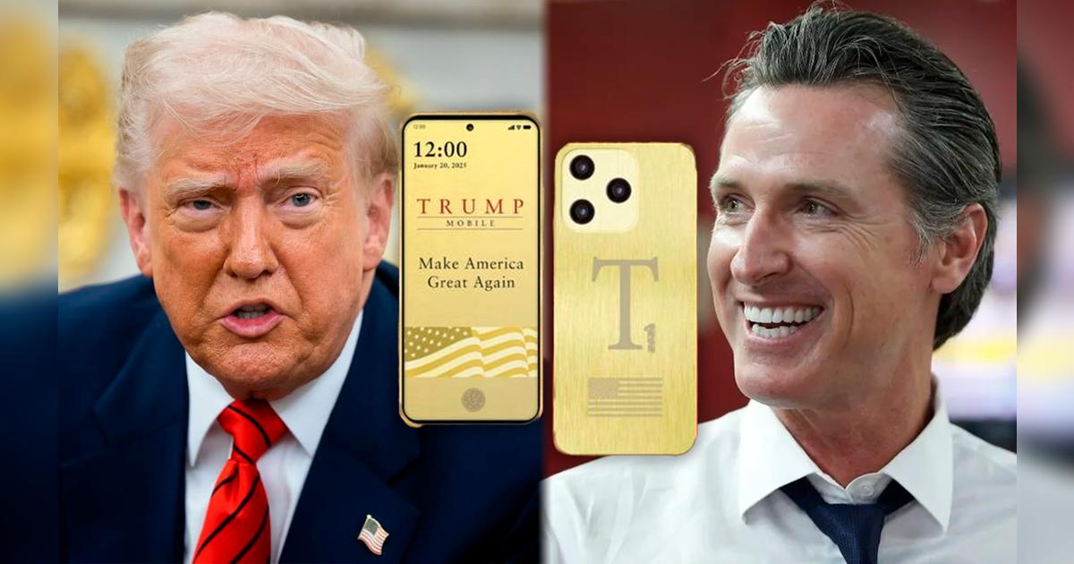 Gavin Newsom se 'burla' del nuevo celular presentado por Donald Trump ...