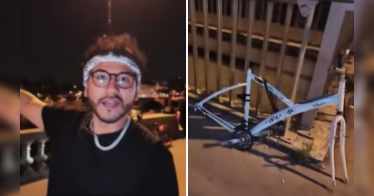 Streamer Andy Zein dejó su bicicleta parqueada en una calle de Francia ...