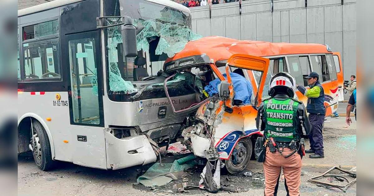 Desvío vehicular y cierre de tres estaciones del Metropolitano por fatal choque con El Anconero ...