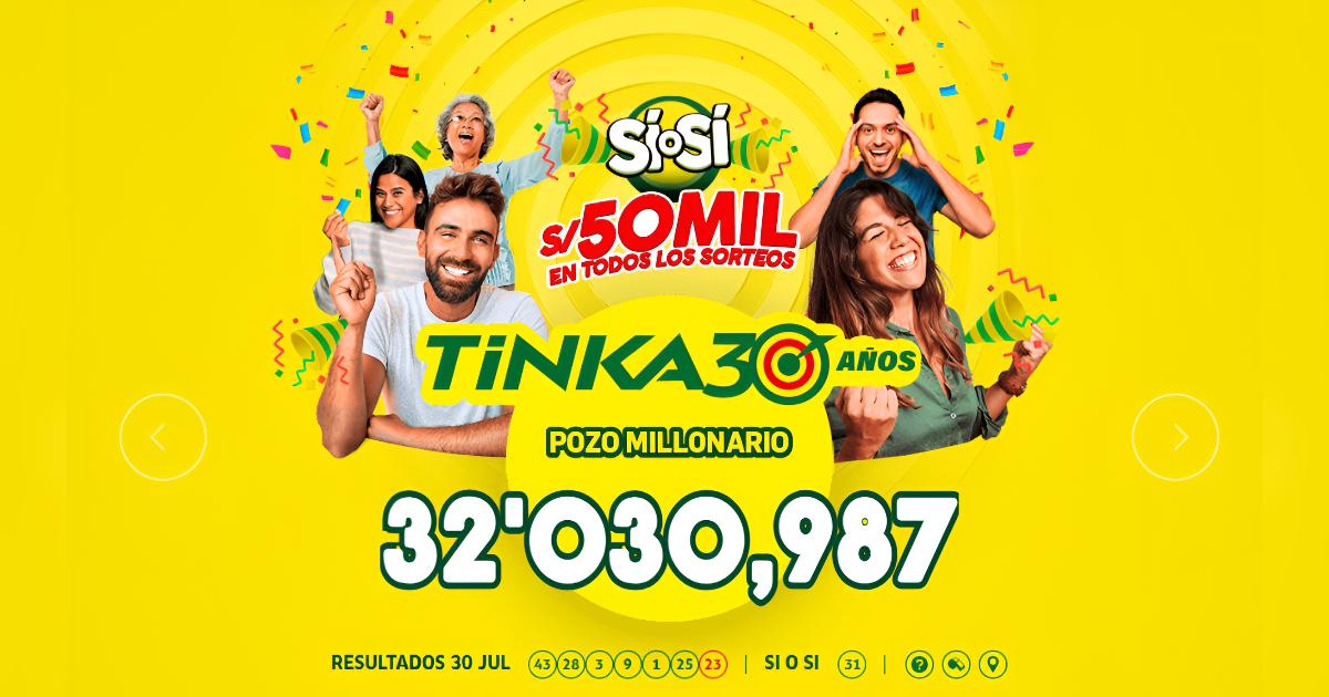 ¡No reventó el Pozo Millonario! Resultados de La Tinka del domingo 3 de ...