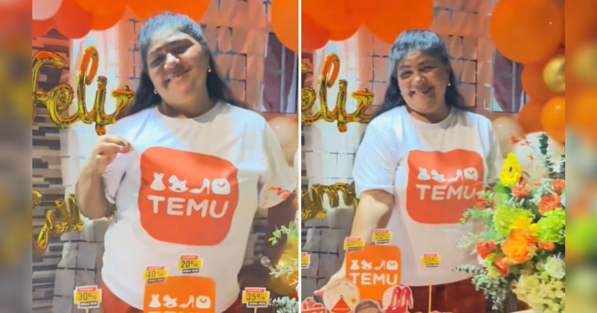 Señora realiza su cumpleaños con temática de Temu y usuarios bromean ...