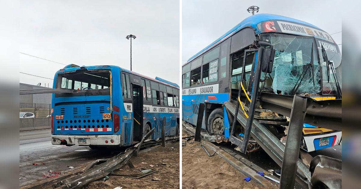Tragedia en Vía Evitamiento: dos pasajeros mueren tras choque de bus contra estructura metálica ...