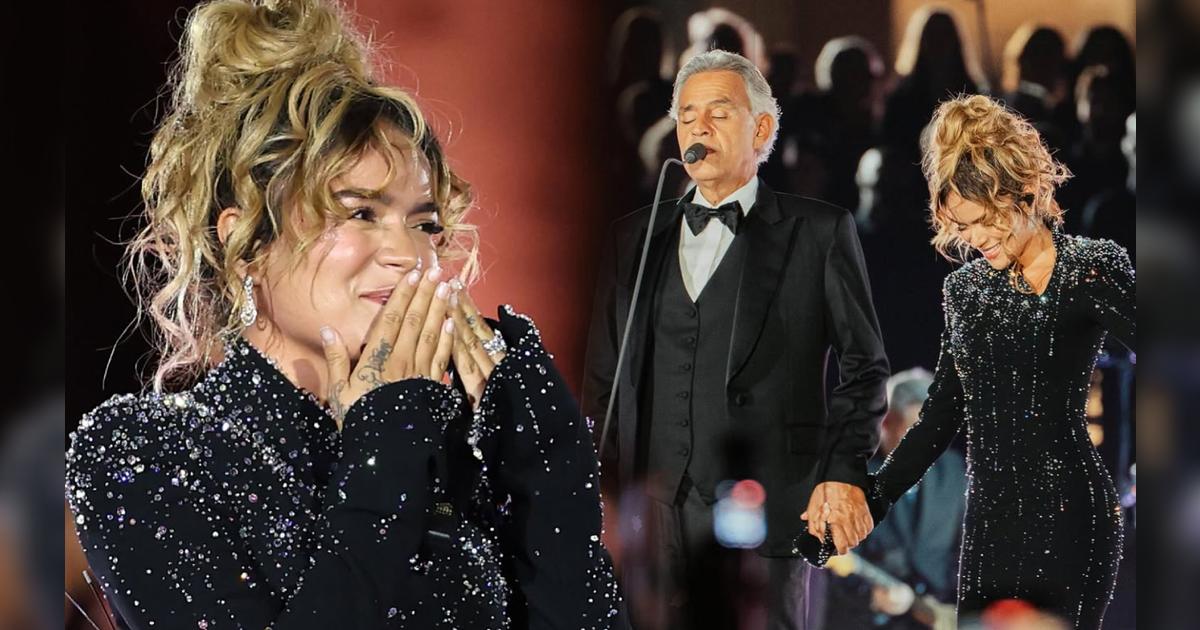 Karol G deslumbra al cantar ‘Vivo por ella’ junto con Andrea Bocelli en ...